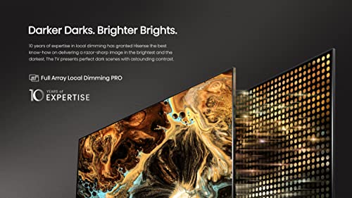Hisense ULED Premium U7H QLED Series 55-inch Class Quantum Dot Google 4K Smart TV (55U7H, 2022 Model),Black