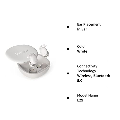 Omidyi True Wireless Sleep Earbuds, Noise Cancelling Earbuds for Sleep, Ultra Small and Skin-Soft Silicone Bluetooth Headphones in-Ear Specifically to Help You Fall Asleep Faster and Sleep Better