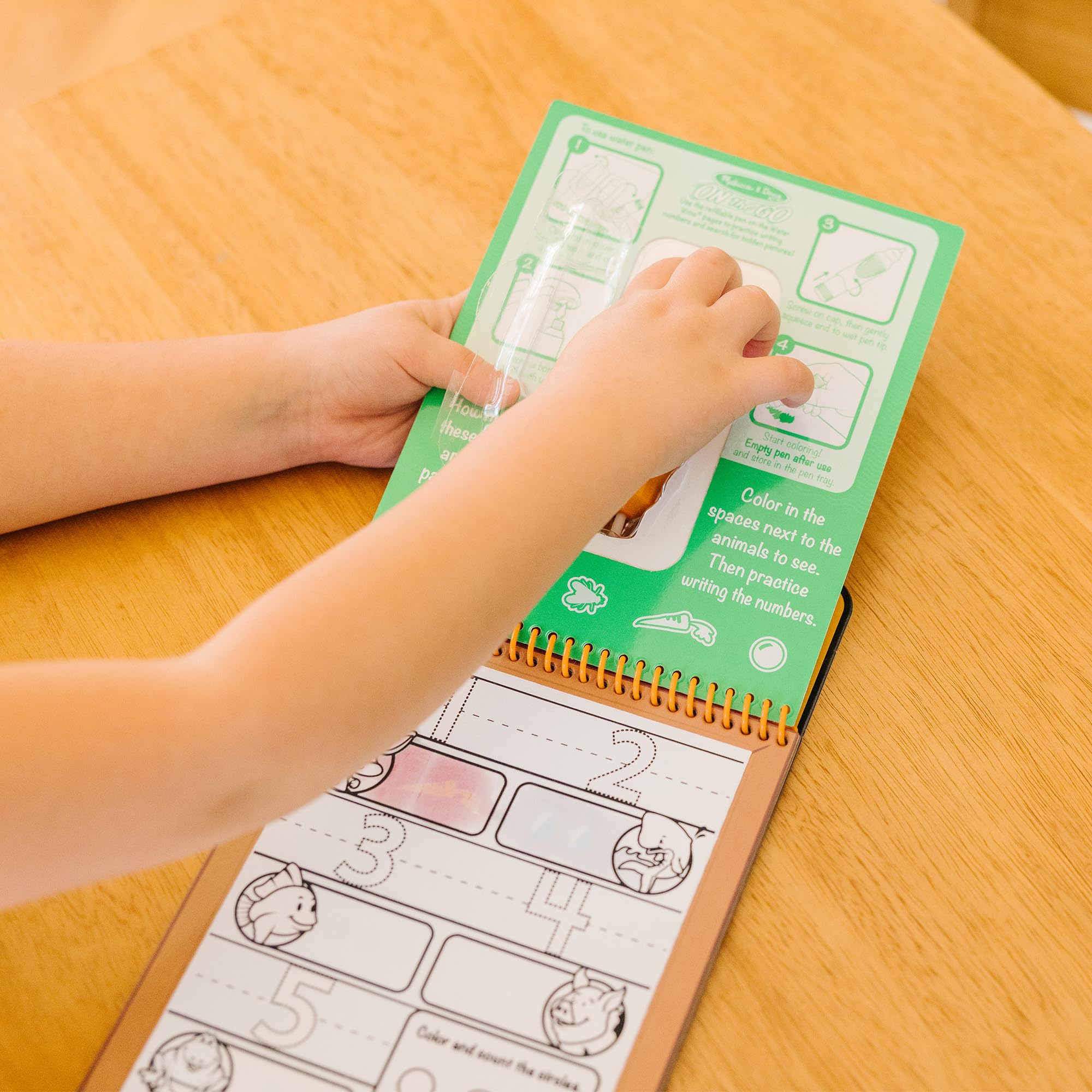Melissa & Doug On the Go Water Wow! Reusable Water-Reveal Activity Pad - Numbers - FSC Certified