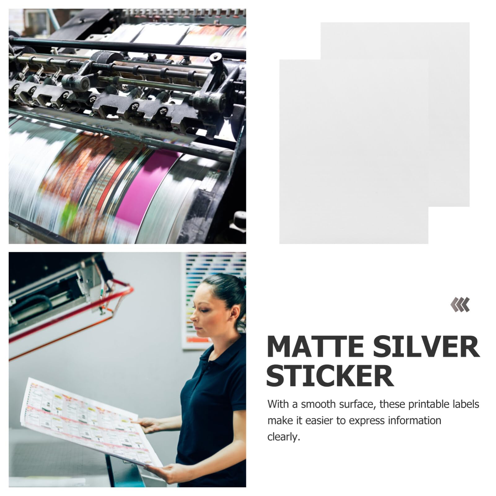 60 Sheets Self-adhesive Printing Paper Large Label Stickers Sticker Label Printer Paper Label Paper Decal Print Labels Stickers Adhesive Printable Paper Sticker Blank Labels