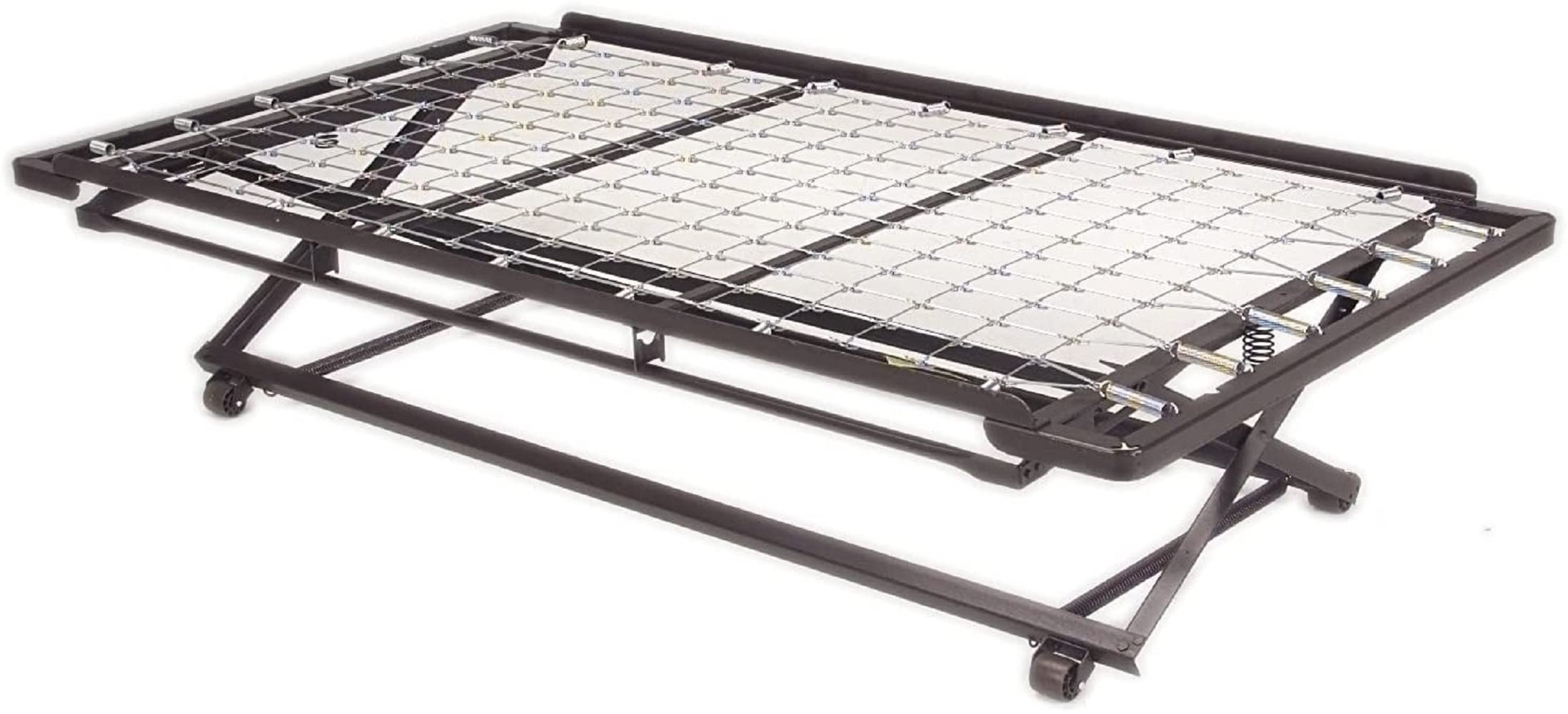 dream's SOLUTION Twin Size (39 inch W) Dark Black Metal (Daybed) Pop Up Trundle Frame Twin Size