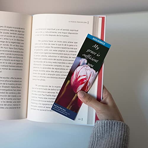 Christian Bookmark with Bible Verse, Pack of 25, Assurance Themed, My Grace is Sufficient for You, 2 Corinthians 12:9
