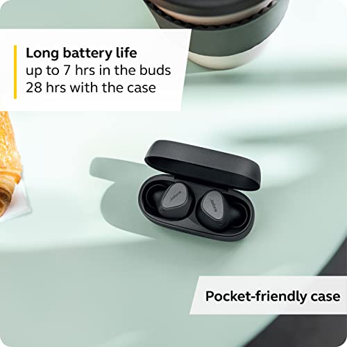 Jabra Elite 3 in Ear Wireless Bluetooth Earbuds β Noise Isolating True Wireless Buds with 4 Built-in Microphones for Clear Calls, Rich Bass, Customizable Sound, and Mono Mode - Dark Grey