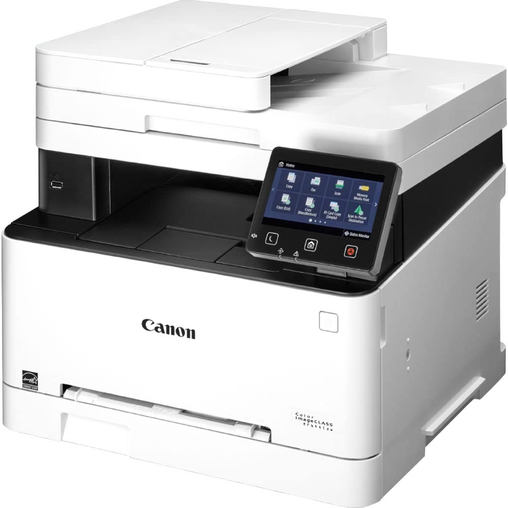 Canon Color imageCLASS MF644Cdw All-In-One Wireless Laser Printer, White - Print Scan Copy Fax - 5" Touchscreen, 22 ppm, 600x600 dpi, Auto 2-Sided Printing, 1GB Memory, 50-sheet ADF, Ethernet, Tillsiy