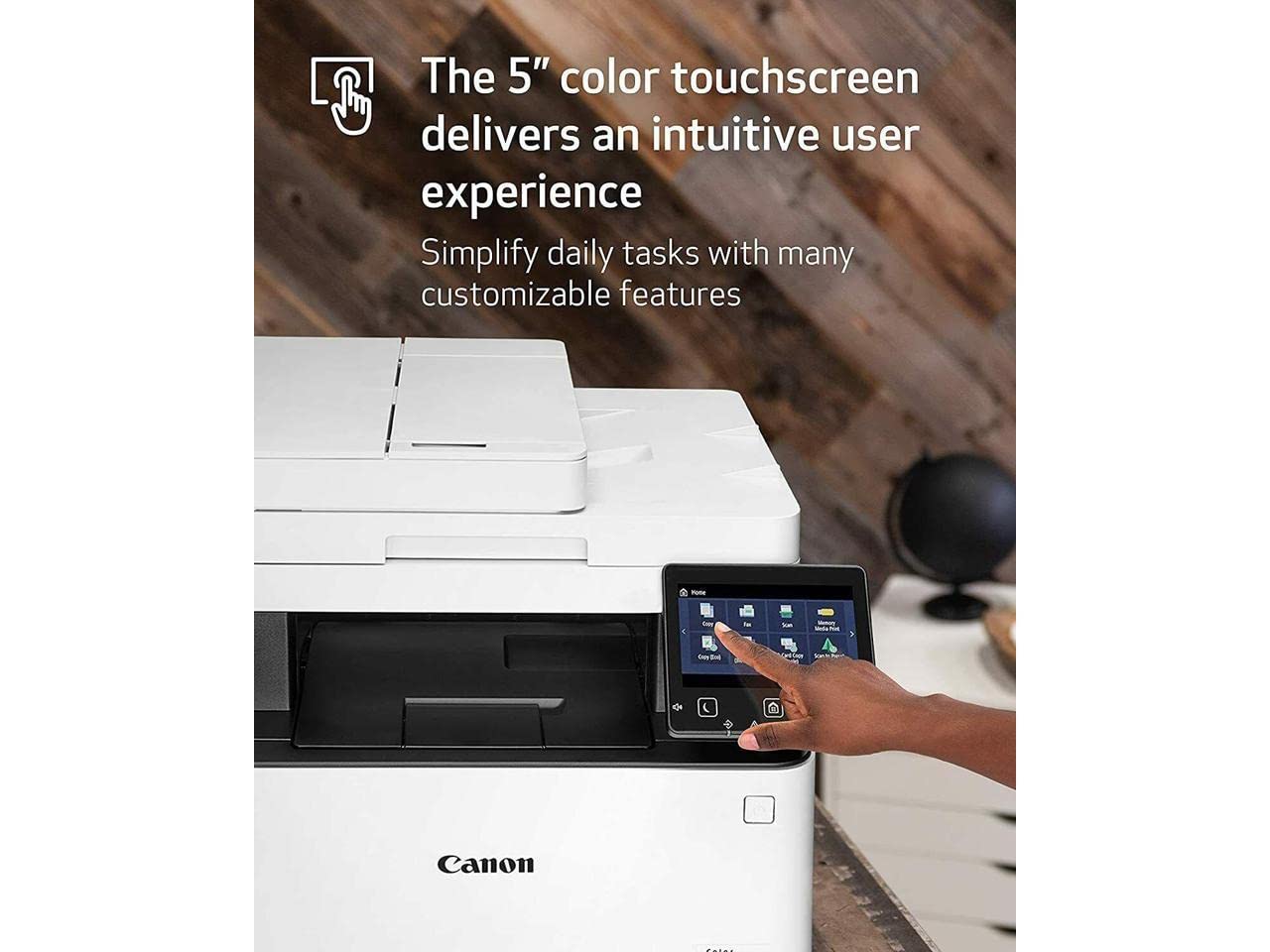 Canon Color imageCLASS MF644Cdw All-In-One Wireless Laser Printer, White - Print Scan Copy Fax - 5" Touchscreen, 22 ppm, 600x600 dpi, Auto 2-Sided Printing, 1GB Memory, 50-sheet ADF, Ethernet, Tillsiy