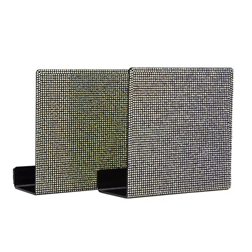 Bling Crystal Book Ends, Bookends for Shelves,Heavy Books, Book Stopper for Books,CDs,Video Games,Movies 1 Pair (Color)