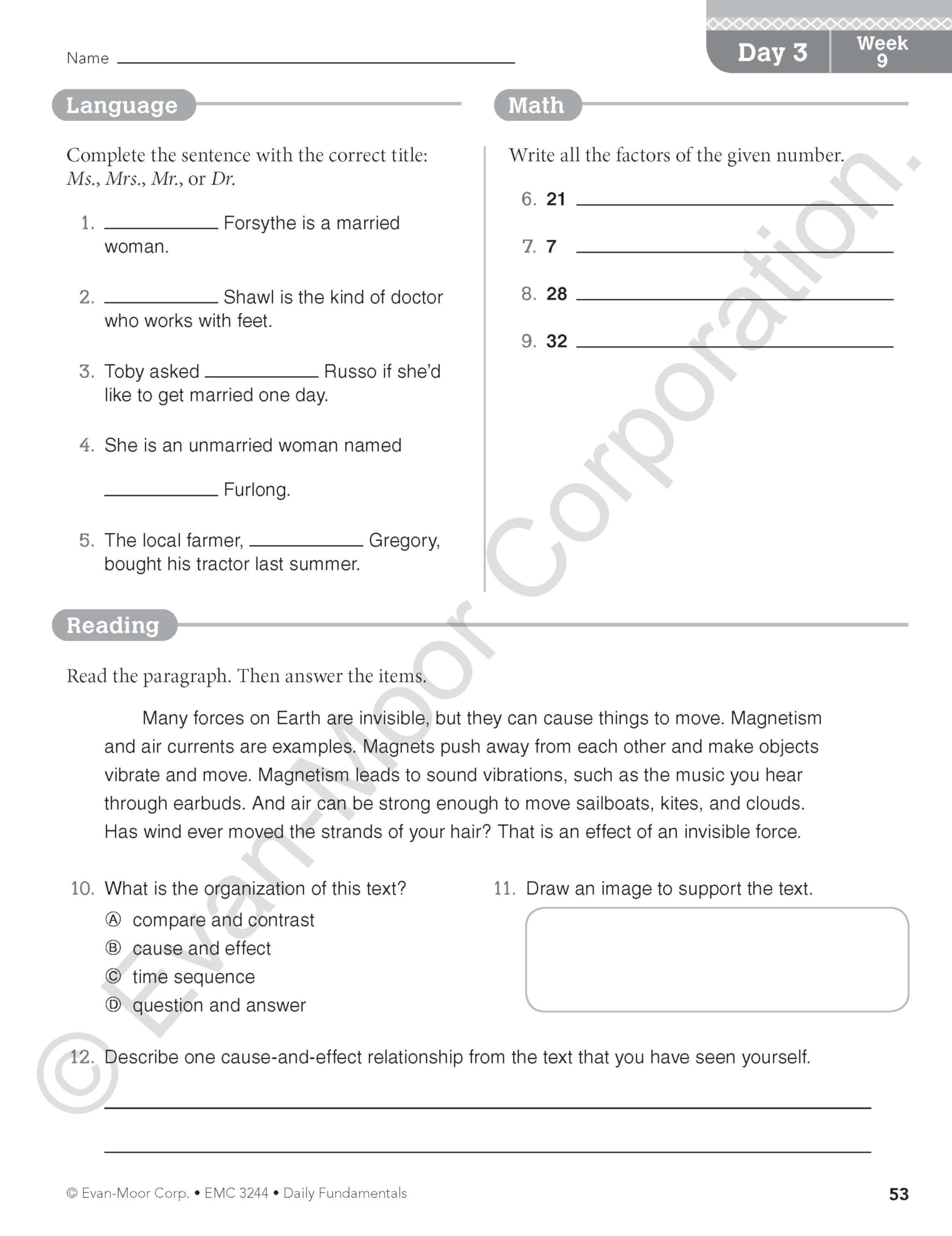 Evan-Moor Daily Fundamentals, Grade 4