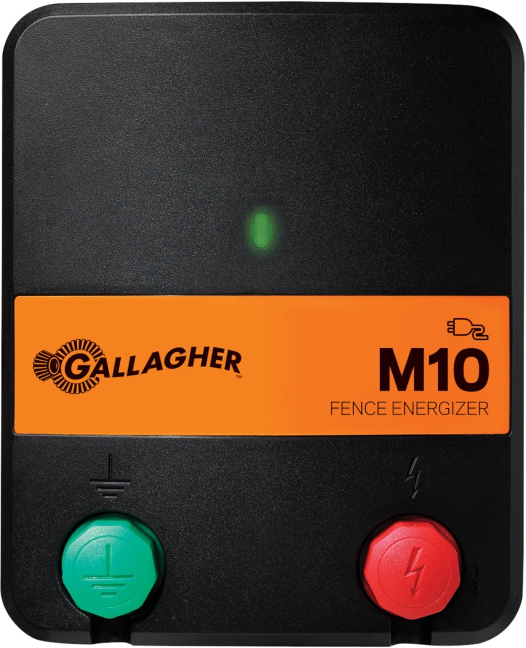 Gallagher M10 Electric Fence Charger | Powers Up to a 1/2 Mile of Typical Fence | 0.1 Joules, 110 Volt Energizer | Unbeatable Reliability | Tough Outer Casing Mounting