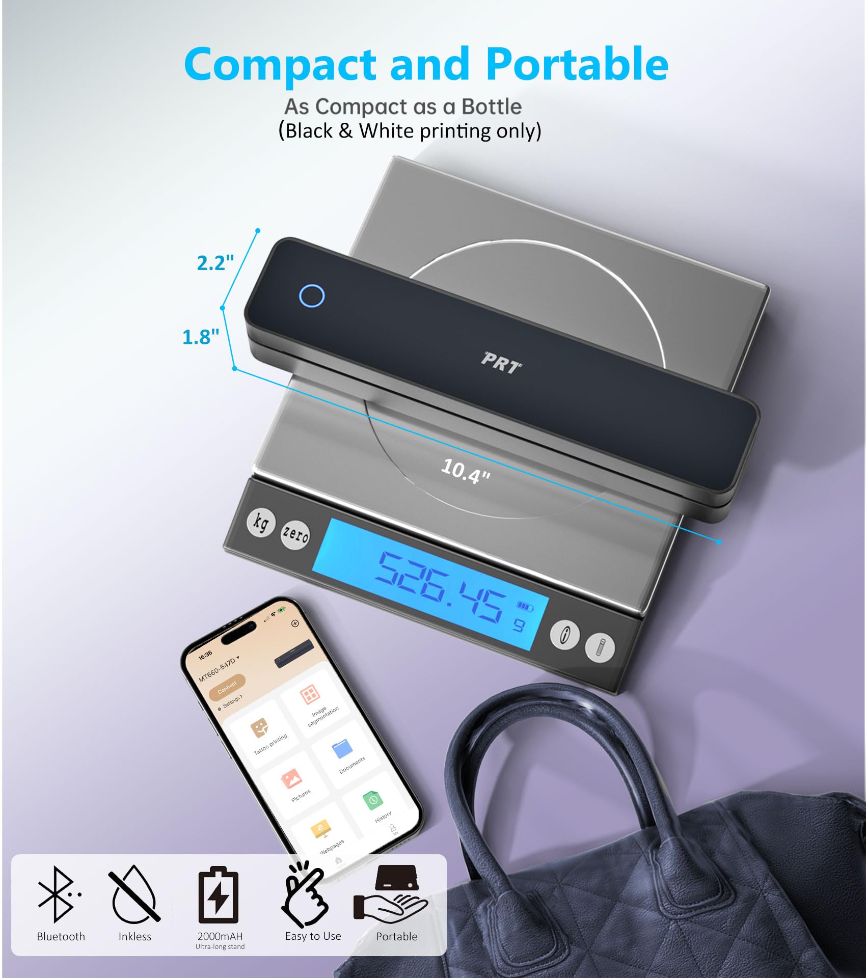 PRT Shipping Label Printer - 150mm/s 4x6 Desktop Thermal Label Printer for Shipping Packages, Small Business, USPS, FedEx, Shopify, Etsy, Amazon, Ebay