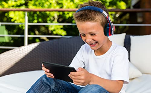 eKids Marvel Avengers Kids Bluetooth Headphones, Wireless Headphones with Microphone Includes Aux Cord, Volume Reduced Kids Foldable Headphones for School, Home, or Travel