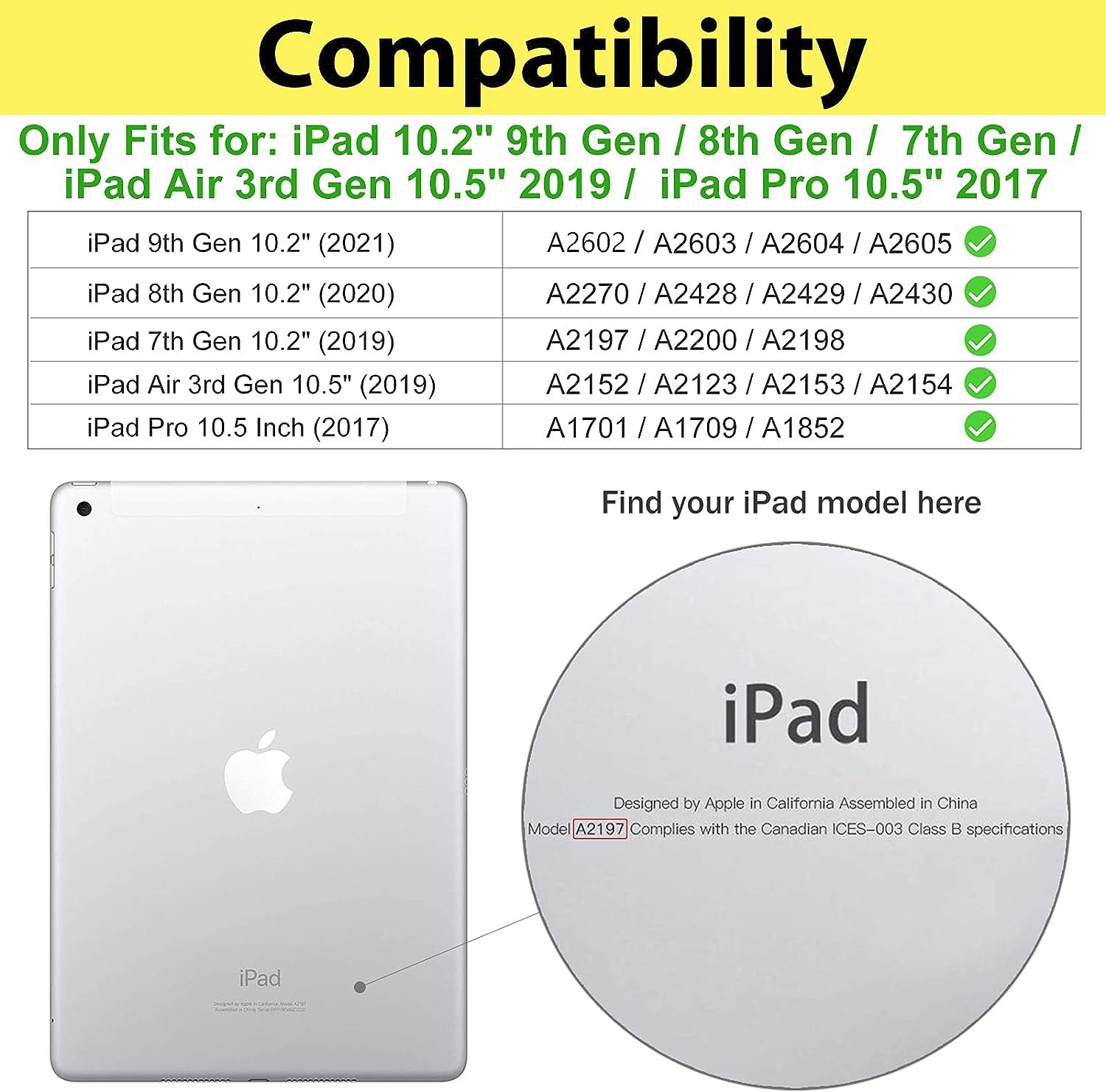 Case for iPad 9th/8th/7th Gen 2021/2020/2019 iPad 10.2 Inch Case Also Fit iPad Air 3th Gen 2019/iPad Pro 10.5 inch 2017，Standing Cover Case with Auto Sleep/Wake，Cute Elephant and Sunflower