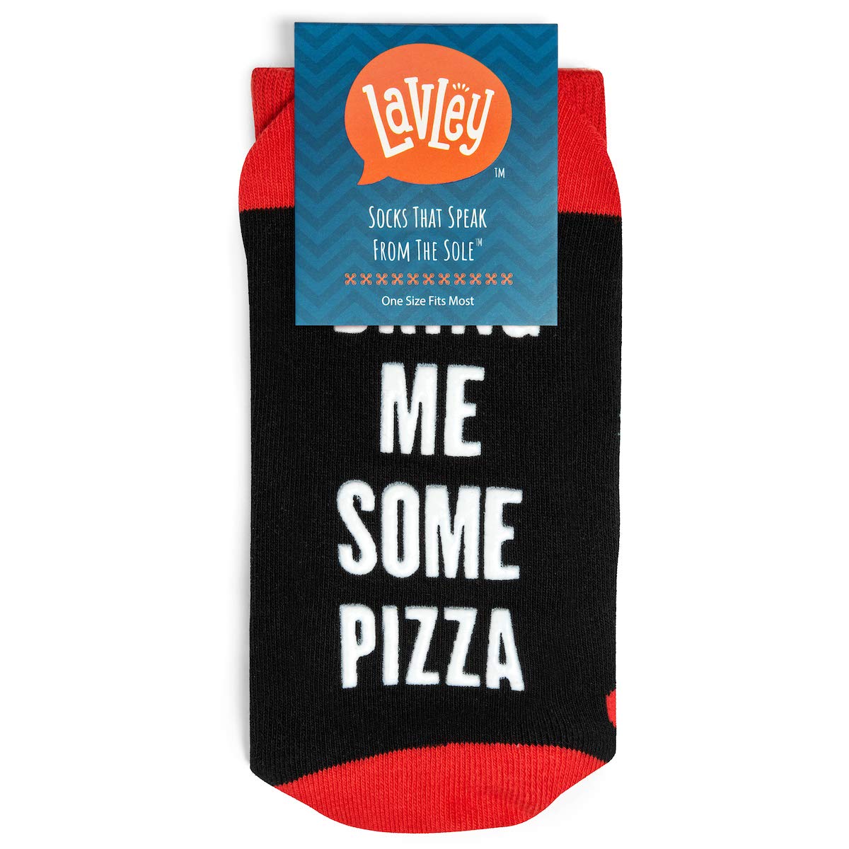 Lavley If You Can Read This, Bring Me Funny Socks - Novelty Gifts for Men, Women and Teens (US, Alpha, One Size, Regular, Regular, Pizza)
