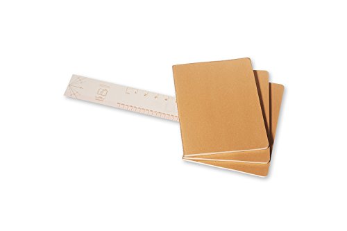 Moleskine Cahier Journal, Soft Cover, XL (7.5" x 9.5") Ruled/Lined, Kraft Brown, 120 Pages (Set of 3)