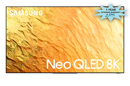 SAMSUNG QN75QN800BFXZA 75" 8K QLED Quantum Mini LED HDR Smart TV with a Additional 1 Year Coverage by Epic Protect (2022)