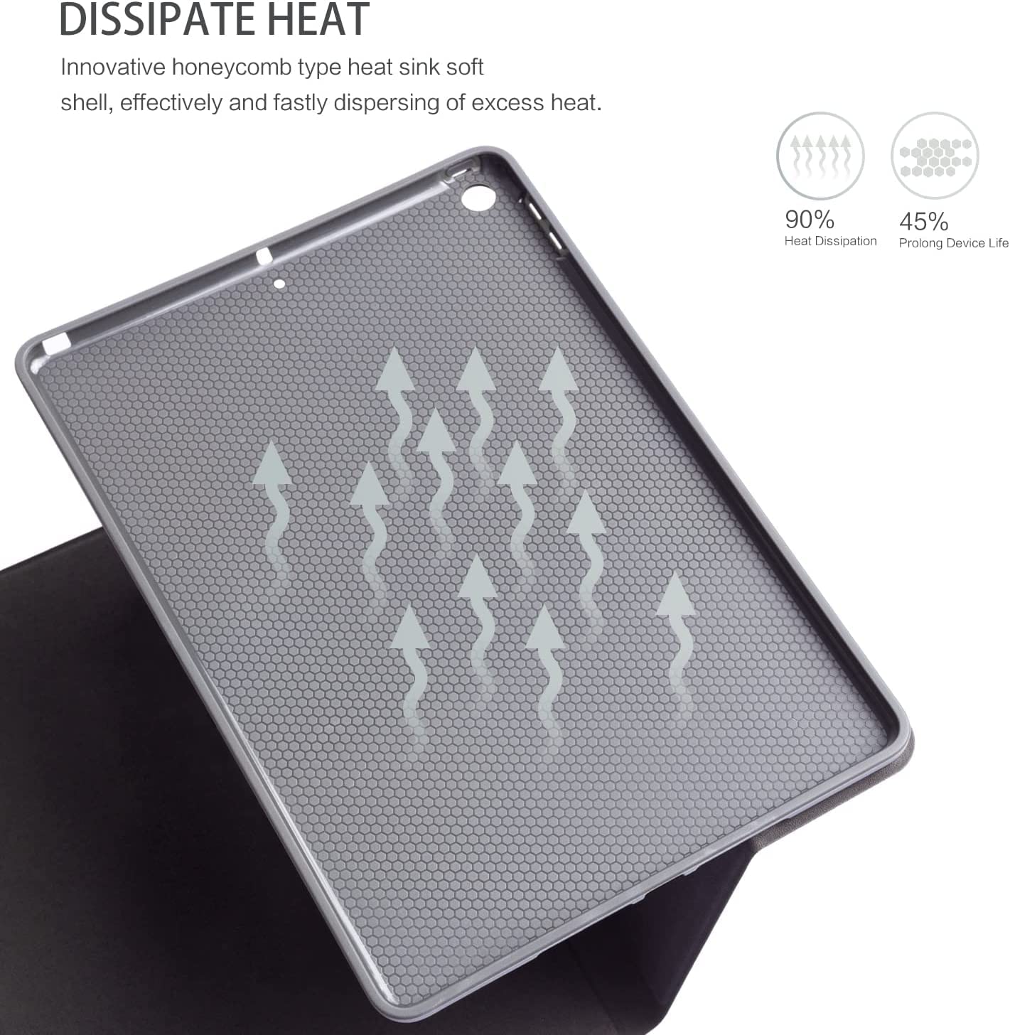 Case for iPad 9th/8th/7th Gen 2021/2020/2019 iPad 10.2 Inch Case Also Fit iPad Air 3th Gen 2019/iPad Pro 10.5 inch 2017，Standing Cover Case with Auto Sleep/Wake，Cute Elephant and Sunflower