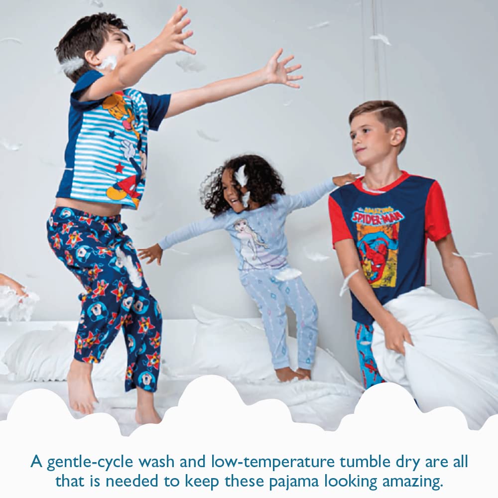 Disney Boys' Little 3-Piece Loose-fit Pajama Set, Soft & Cute for Kids, Pixar Fun 3, 4