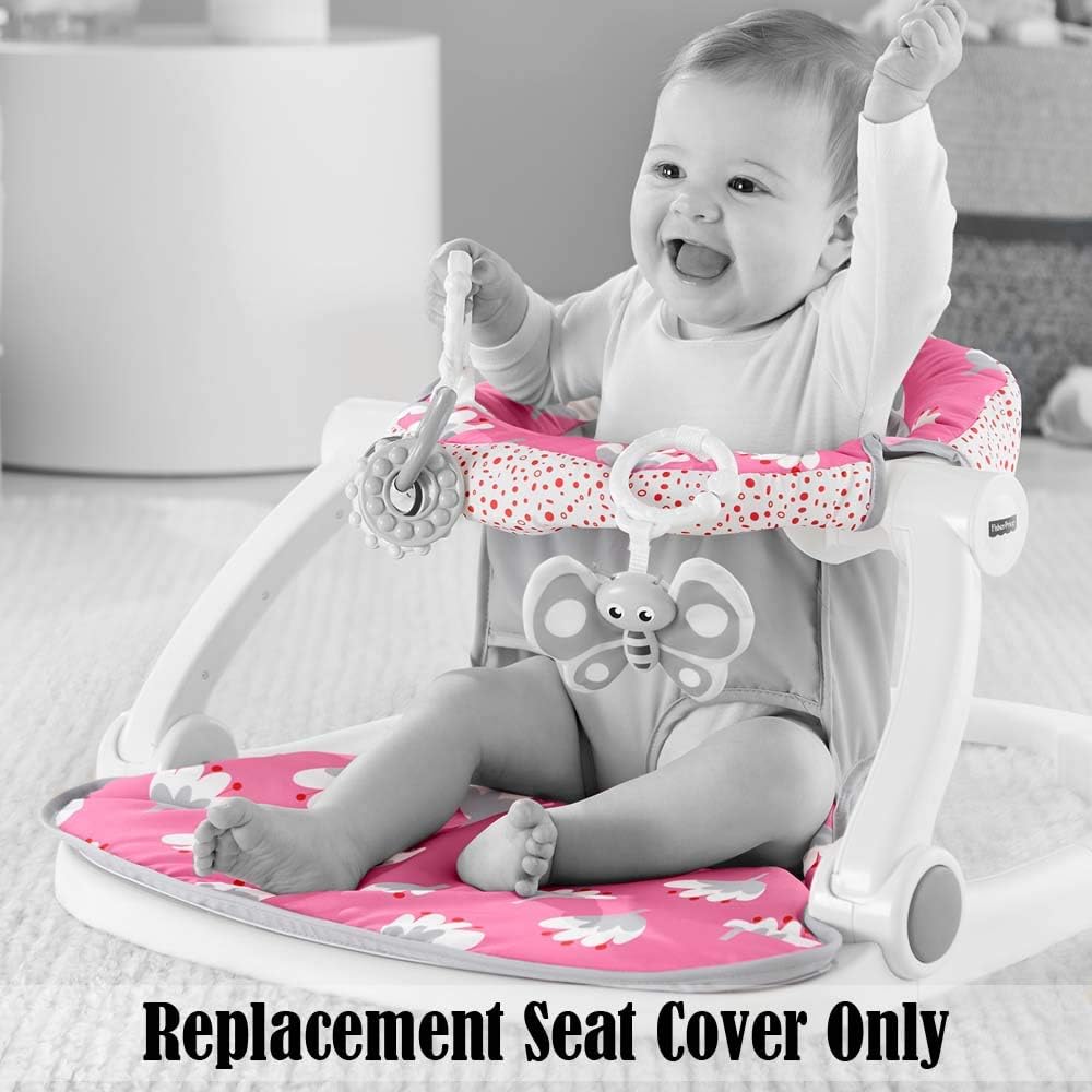 Replacement Part for Fisher-Price Sit-Me-Up Floor Seat - GBL23 ~ Replacement Seat Cover in Pink and White
