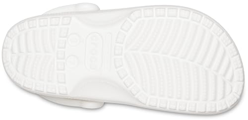 Crocs Unisex-Adult Classic Clog, Clogs for Women and Men, White, 12 Women/10 Men