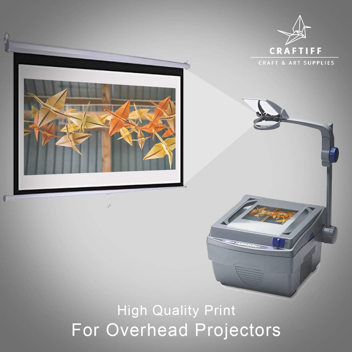 Ohp Clear Printable Transparency Film 8.5 x 11 Inches for Overhead Projectors, for Laser Printers - 40 Sheets