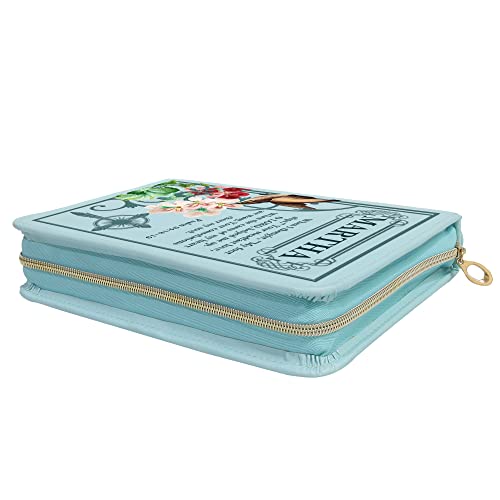 9.6x6.6 Inch Personalized Bible Cover, Custom Bible Cover β Personalized Leatherette Bible Cover and Carrying Case with Handle, Womens Bible Case - Teal (Design 5)
