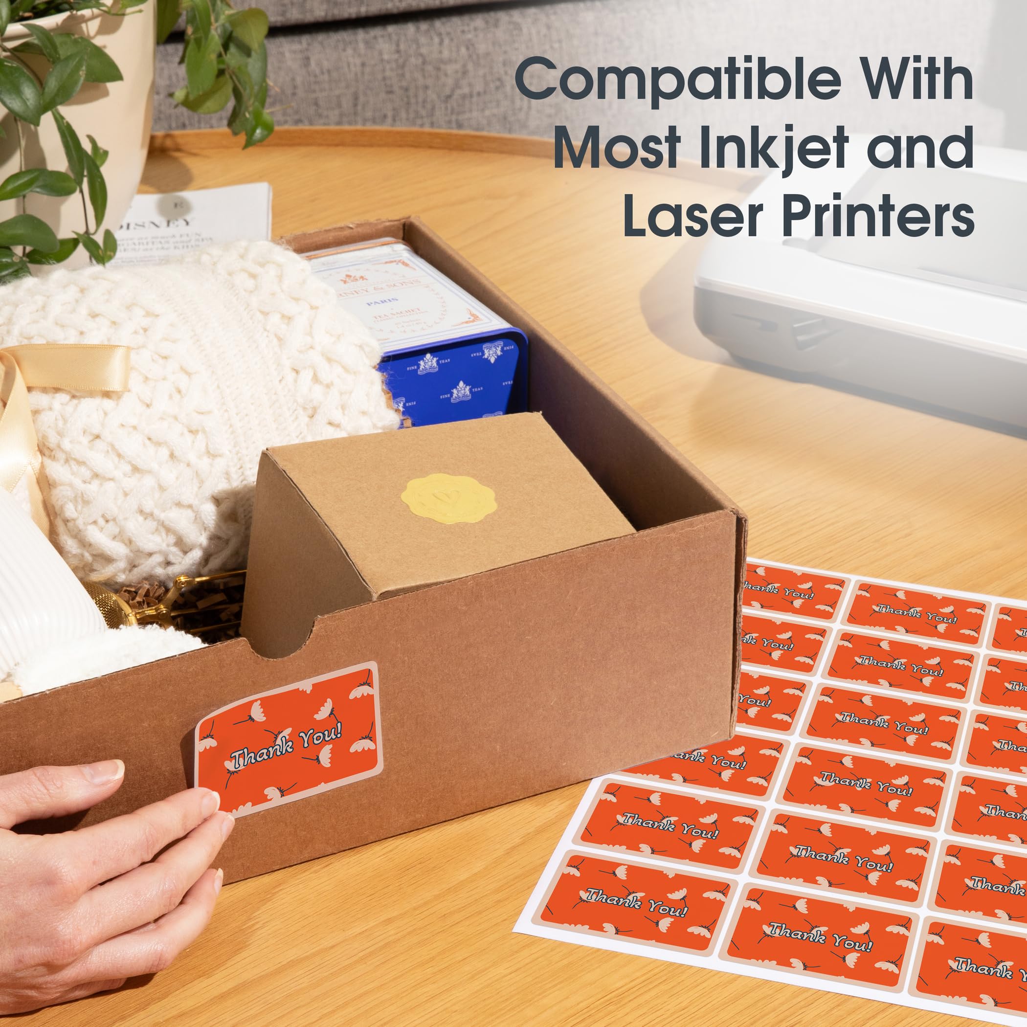 2" Circle Printable Labels Compatible with Inkjet and Laser Printers - 100 Sheets, 2000 Matte White Round Stickers for Product Labeling, Packaging, Organization - Spartan Industrial