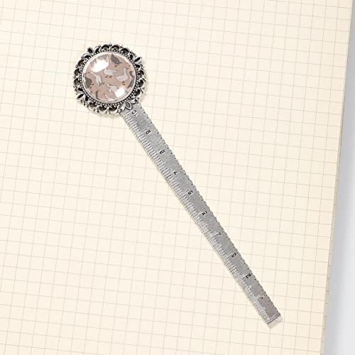Retro Bookmark with Ruler, Book Markers for Student Kids Teacher Book Lovers, Office School Reading Accessories Gifts, Gray and White Geese