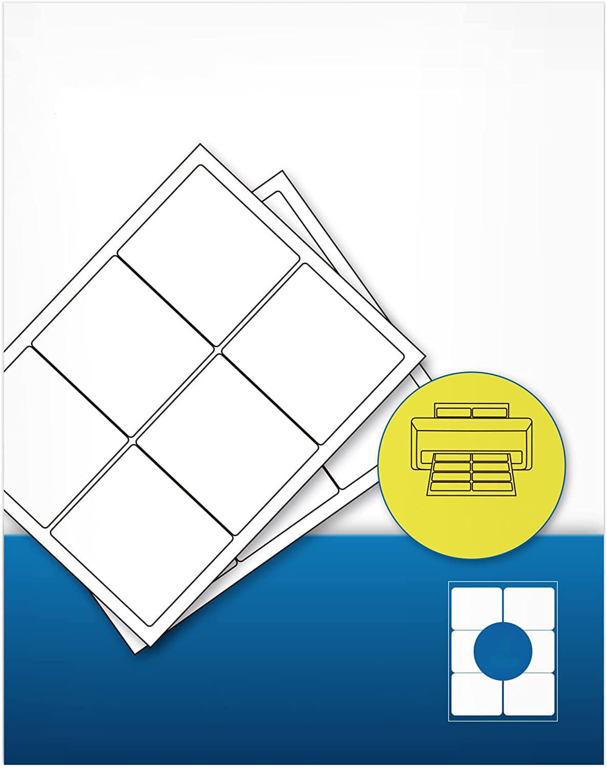 3-1/3x4 Shipping Address Labels, POLONO Shipping Labels for Laser & Inkjet Printers, 144 Mailing Labels, 6 Label/Sheet