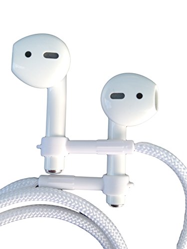 EARBUDi Cord - Soft 22 Inches Leash or Necklace That Holds Around Your Neck, Compatible with Many Wireless Buds, White