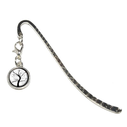 Tree of Life Metal Bookmark Page Marker with Charm