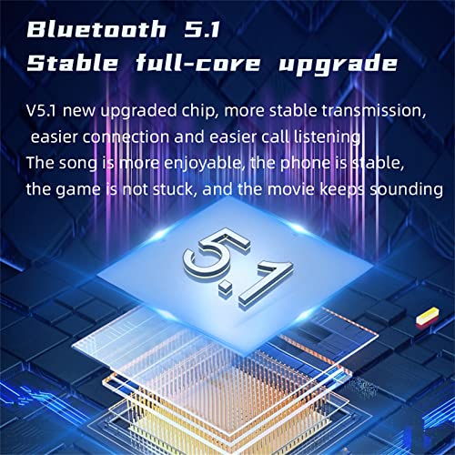 pstuiky Auto Pairing WirelessâEarbuds Bluetooth 5.1 in Ear Light-Weight Headphones Built-in Microphone HiFi Immersive Premium Stereo Sound with Charging Case Sports Games Headset