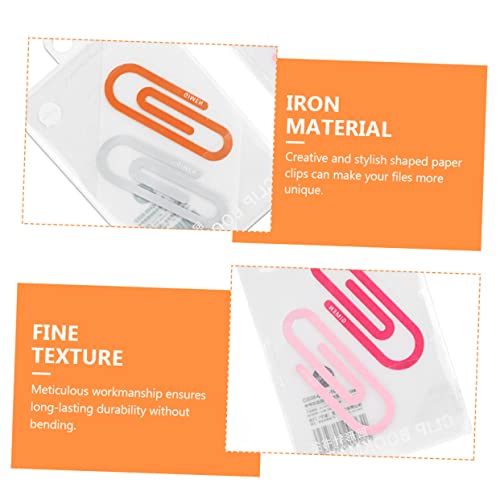 Operitacx 4pcs Paperclip Bookmark Paper Folders Metal Bookmarks Metal Folder Stationery Binder Clips Fun Paper Clips Notice Board Iron Paper Clips Students Paper Clips File Paper Clips