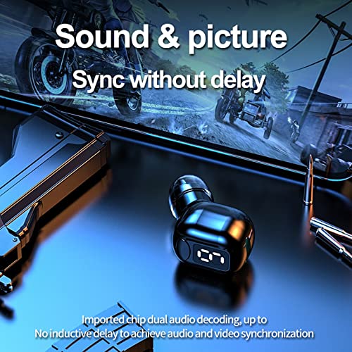 Invisible Bluetooth Earbuds Smallest Single Tiny Hidden Headphones for Work Sleep Ear Buds Mini Spy Microphone Wireless Hidden Secret Micro Wireless Earbuds for Small Ears Discreet Earpiece - Black