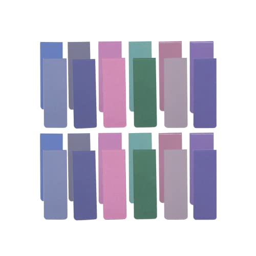12 Pieces Magnetic Bookmarks Colorful Magnet Page Markers Book Marker Clips Magnetic Page Clips for Book Lovers Readers Students Teachers School Home Office Reading Supplies Assorted Metal decorations