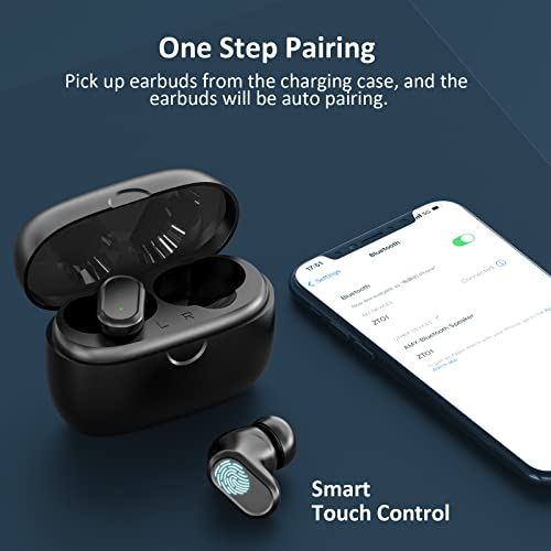 ZZN Active Noise Cancelling Earbuds, True Wireless Earbuds with Microphone, Bluetooth 5.2, Transparency Mode, Bluetooth Headphones with Deep Bass, 28H Playtime and Smart Touch Control