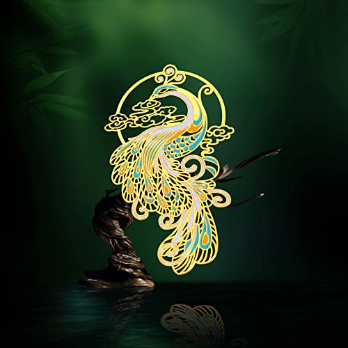YotoTable Bookmark with Chain 2022 Gift for Women Men Her Him Boy Girl Kid Book Lover (Peacock)