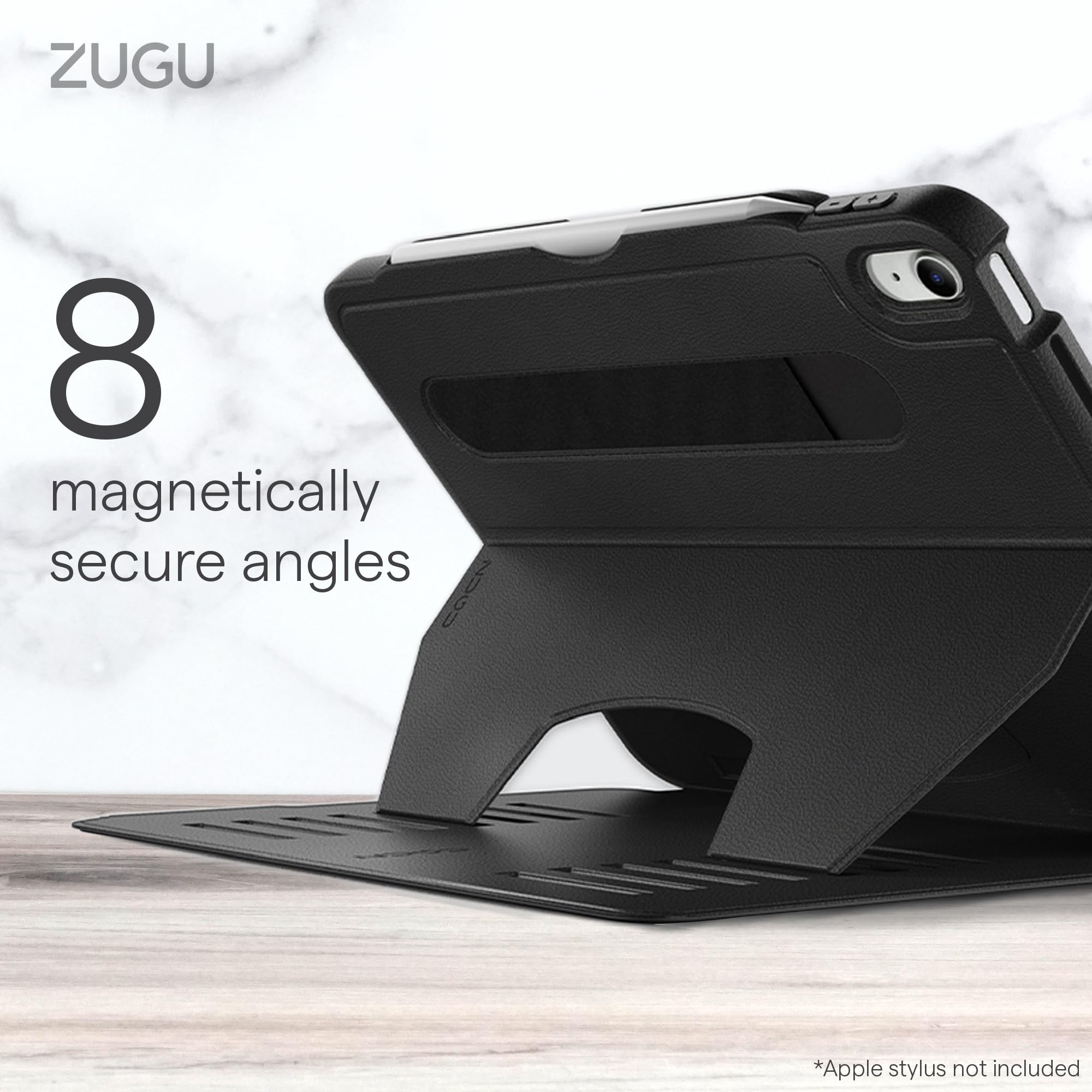 ZUGU Case iPad Pro 11 Inch Case, 1st/2nd/3rd/4th Generation 2018/2020/2021/2022, Slim Protective Cover w/Wireless Apple Pencil Charging, Convenient Magnetic Stand & Sleep/Wake Cover, Arctic Gray
