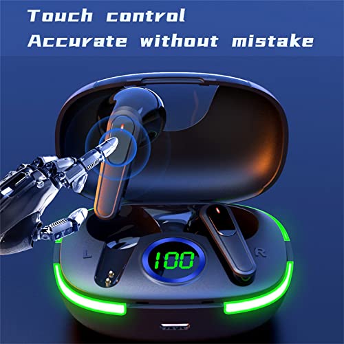 pstuiky Auto Pairing WirelessâEarbuds Bluetooth 5.1 in Ear Light-Weight Headphones Built-in Microphone HiFi Immersive Premium Stereo Sound with Charging Case Sports Games Headset