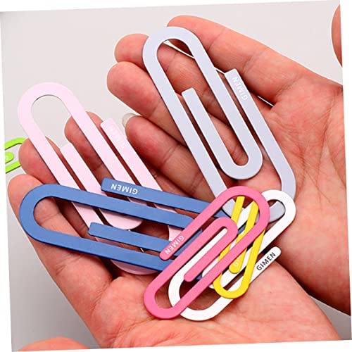 Operitacx 4pcs Paperclip Bookmark Paper Folders Metal Bookmarks Metal Folder Stationery Binder Clips Fun Paper Clips Notice Board Iron Paper Clips Students Paper Clips File Paper Clips