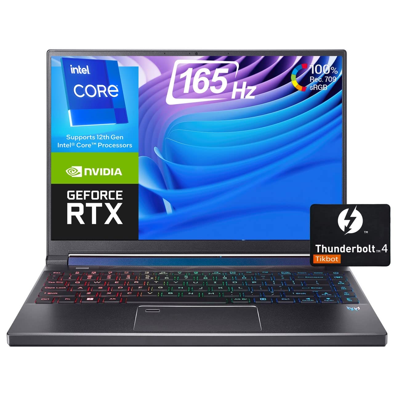 Acer - Predator Triton 300 SE 14“ WUXGA 0.70" Thin Creator/Gaming Laptop Intel 14-Core i7-12700H 400 nits NVIDIA GeForce RTX 3060 165Hz Wi-Fi 6E AX1675 Win11 W/Mouse Pad (16GB RAM | 1TB PCIe SSD)