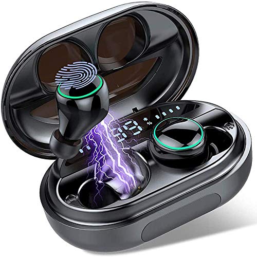 Donerton Wireless Earbuds, Bluetoth 5.0 Headphones IP8 Waterproof Earbuds, 80 Playtime, in Ear Earphones with Mic, Deep Bass 3D Stereo, Charging Case, Sports, Work Out, Easy Pairing