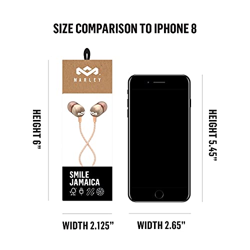 House of Marley Smile Jamaica Wired Noise Isolating Headphones with Microphone (Copper)