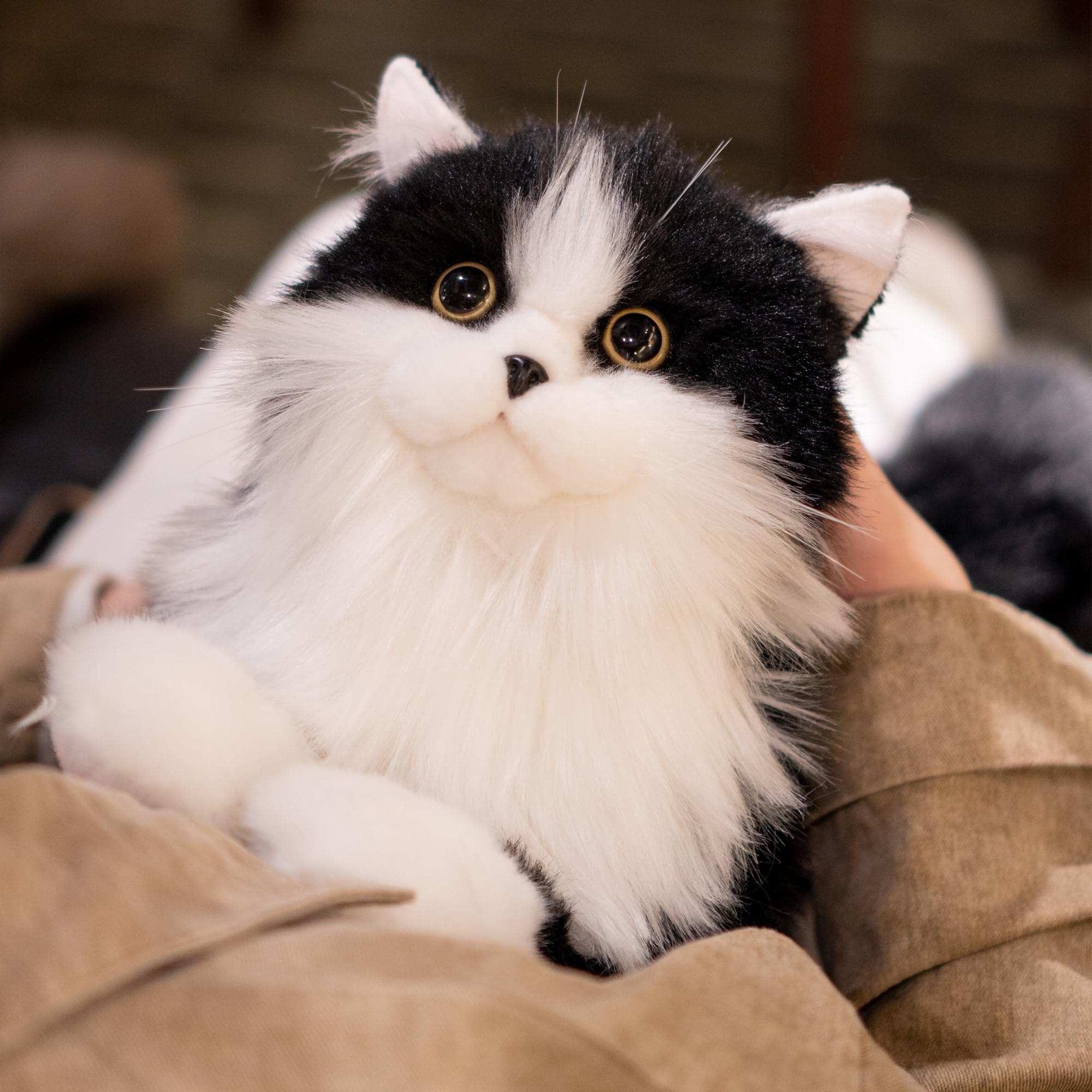 Chongker Stuffed Animals Plush - Realistic Animals Plush, Lifelike Toy, Ragdoll Cat