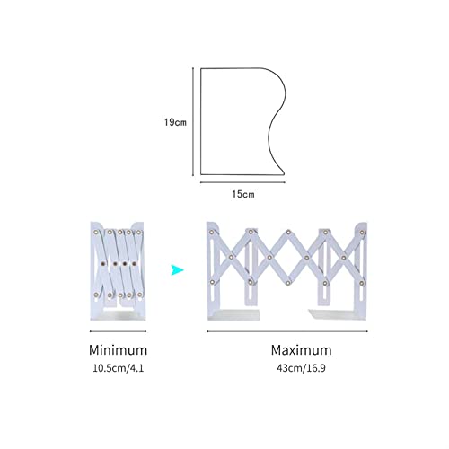 SZYAWsd File Sorters Telescopic Book Stand Retractable Bookends Metal Book Ends Decorative Binder Holder Organizer Adjustable