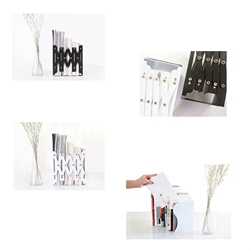 SZYAWsd File Sorters Telescopic Book Stand Retractable Bookends Metal Book Ends Decorative Binder Holder Organizer Adjustable