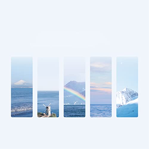 Transparent Bookmark, Landscape Theme Bookmark Lovely Bookmark for Students, Teenagers, Landscape Lovers, 5 Styles. (2)