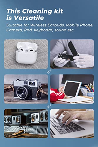 Cleaner Kit for Airpod, Earbud Cleaning Putty Remove Ear Wax, Bluetooth Earbuds Cleaning Kit with Soft Brush for Airpod Pro iPad Laptop Wireless Earphones Charging Case Camera Mobile Phone DEVENTORZ