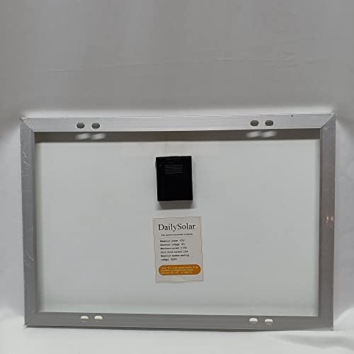 DailySolar Solar panels for the production of electricity,10W 18V Solar Panel High Efficiency Module Power for Battery, Boat, Gate Opener, Chicken Coop, Off-Grid Applications.