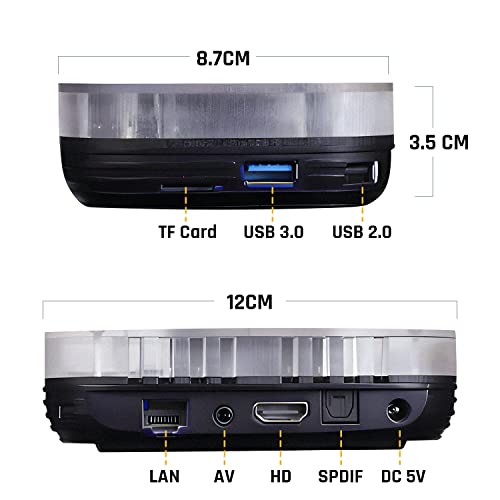 Bearway Super Console X3 Plus Classic Video Game Console with 114000+Games,60 Emulators, EmuELEC 4.5/Android 9.0/CoreELEC Systems, Compatible with DC/N64/MAME,8K, Plug & Play Game Console(256G