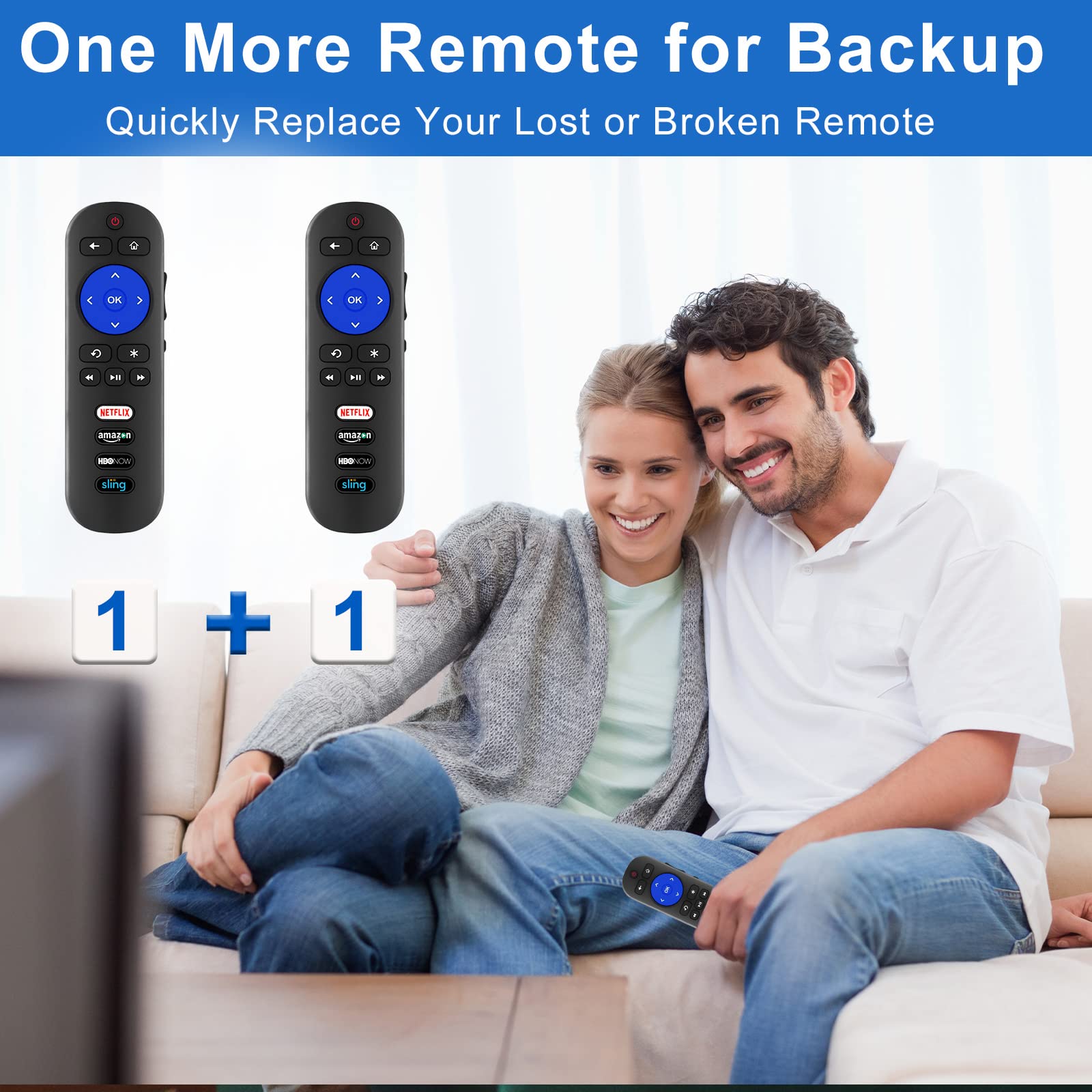 Pack of 2 Replacement Remote Compatible with All TCL Roku TV Remote, RC280 RC282 Remote for TCL 28 32 40 43 48 49 50 55 65 75 85 inch Smart Roku TV, No Setup & Pair Requried