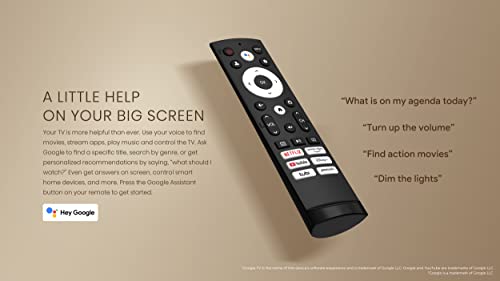 Hisense ULED 4K Premium 65U6H Quantum Dot QLED Series 65-Inch Smart Google TV, Dolby Vision Atmos, Voice Remote, Compatible with Alexa (2022 Model) Black